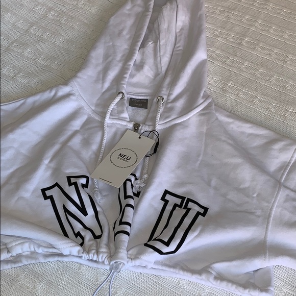 neu apparel | Tops | Neu Apparel Cropped Track Hoodie Top S | Poshmark